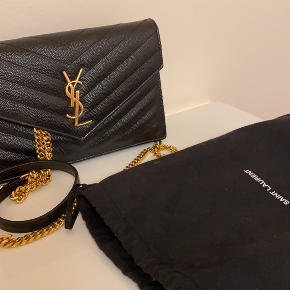 Yves Saint Laurent | Bags | Ysl Envelope Purse W Original Purse Bag ...